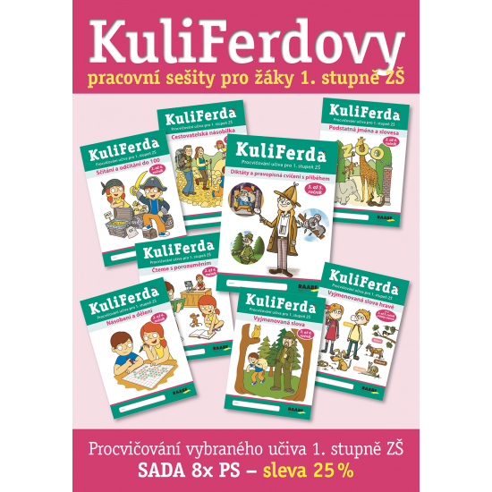 pracovní sešity, 1. stupeň ZŠ, procvičování učiva, KuliFerda, výhodný balík